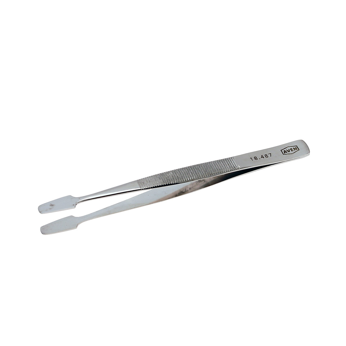 Aven 18487 Spade General Purpose Tweezer, Stainless Steel, 4-1/2" Length