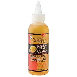 Originals by Africa's Best Therapy Jamaican Black Castor Oil Stimulating Growth Oil, Naturally Repairs and Prevents Hair Damage & Breakage, Moisturizes Scalp, 4oz Bottle