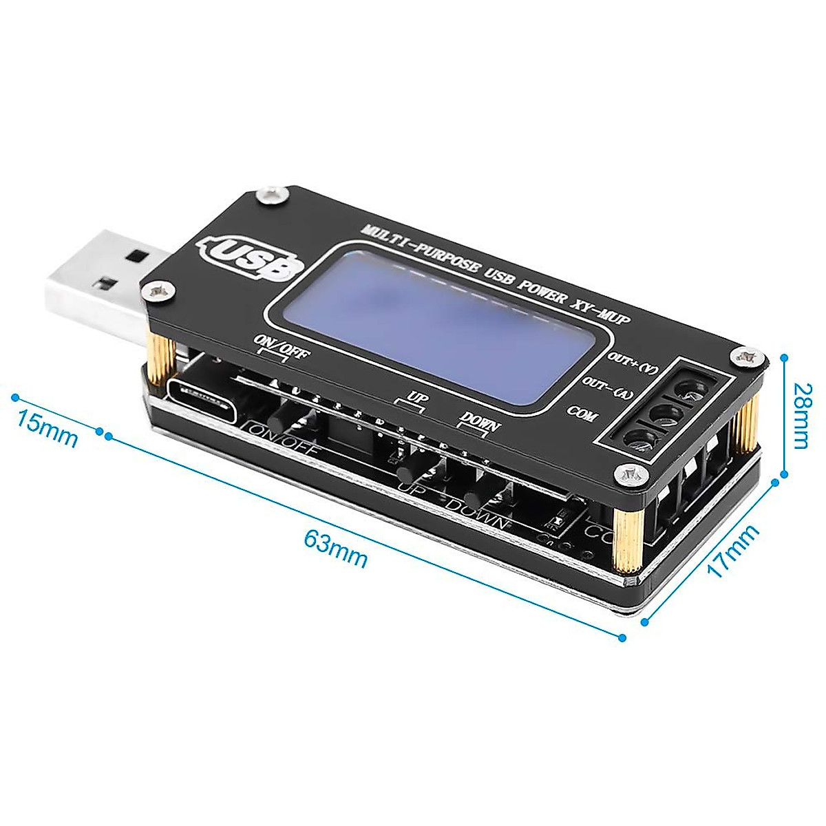 PEMENOL DC-DC CNC USB Step Up/Down Power Supply Regulator Module 3.5V-12V to 1.0V-24V 2-3W, Adjustable Boost Buck Voltage Converter Digital Display Voltmeter Ammeter Battery Capacity Tester