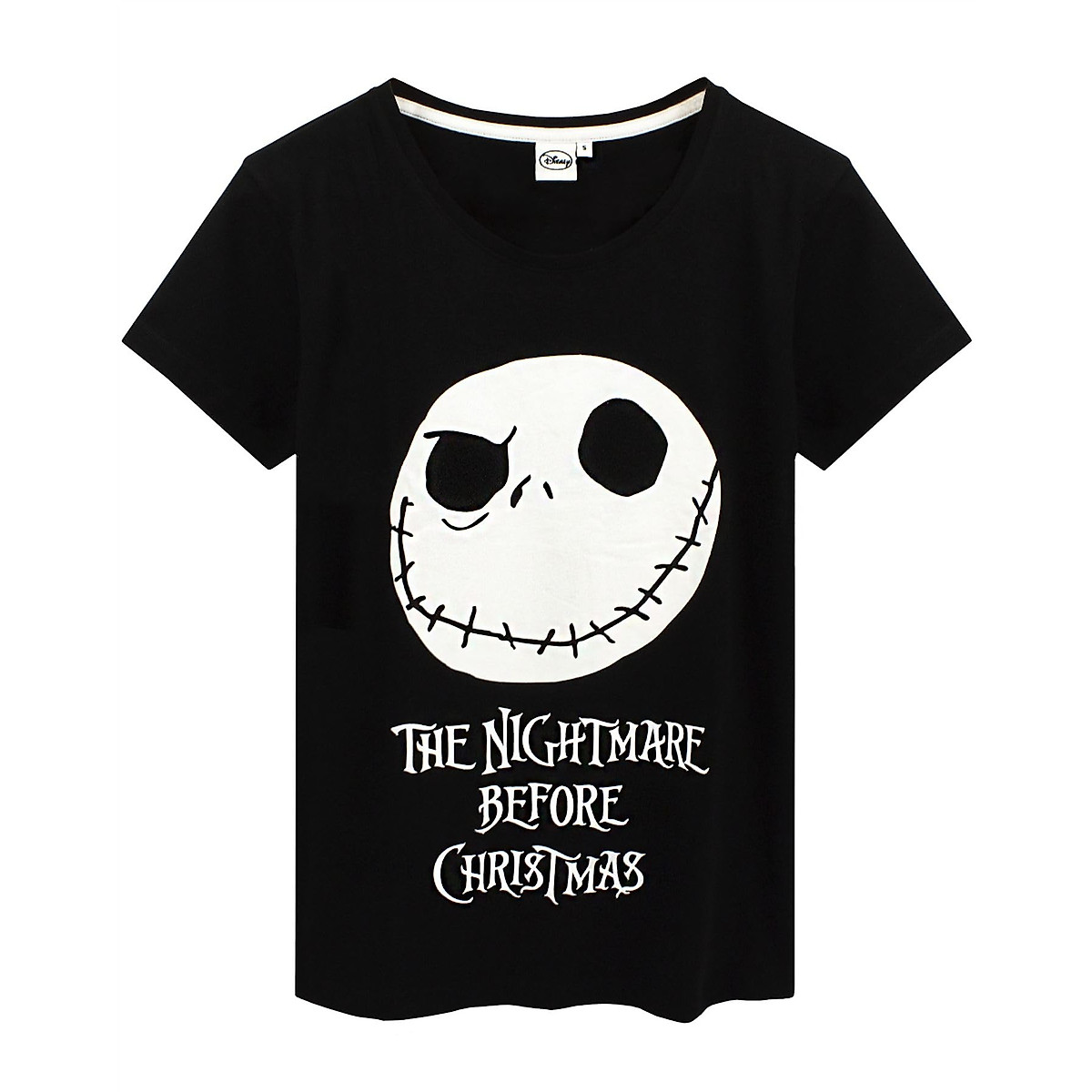 Disney Nightmare Before Christmas Pyjamas Womens Skellington PJ Top Trousers Small Black
