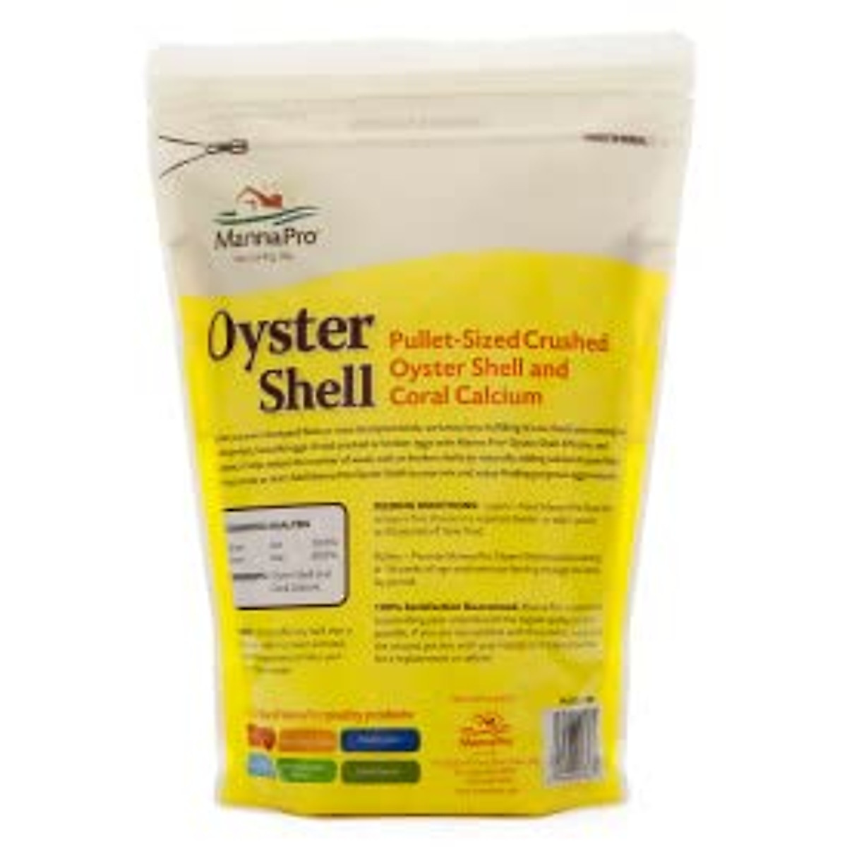Manna Pro Crushed Oyster Shell | Egg Laying Chickens | 5 LB (4-Pack)