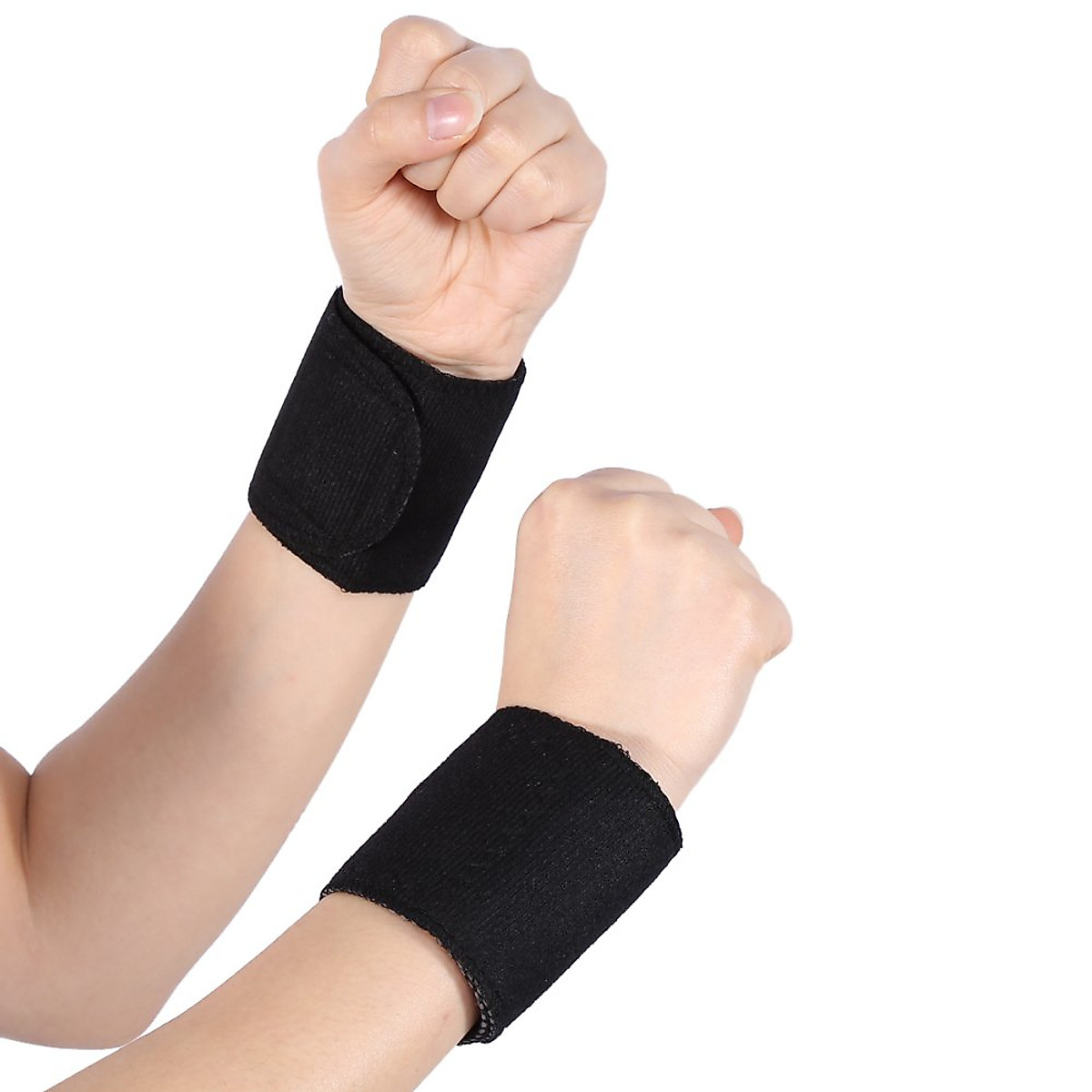 Tourmaline Wrist Support Brace, 1 Pair Tourmaline Magnetic Massage Therapy Self-Heating Wrist Brace Support Protector, Arthritis Joint Pain Relief Injury Recovery