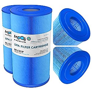 MOAJ Premium Spa Filter 2-Pack Replaces Pentair Dynamic 35, R173431, 17-2482, Guardian 409-219, Filbur FC-2385, Unicel C-4335, Waterway in-Line 35, 817-3501 | 9 1/4" x 5" | Asepsis-Infused Filtration