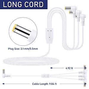Sumind AC/DC Adapter Compatible with Lemax Lighted Village Accessory # 74254 94563 94565 94566 94527 94564, 4.5V 3 Output Power Adapter for Christmas Village Spooky Town Power Supply Charger (2 Pcs)