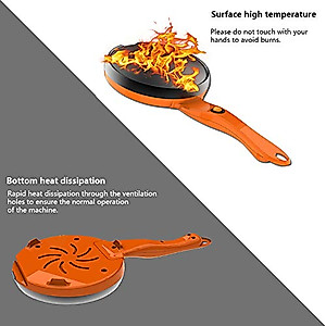 Portable Electric Crepe Maker, 110V Non-Stick Coating Crepe Pan, Auto Temperature Control for Crepes, Pancakes, Bacon, Tortilla