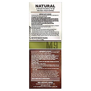 Clairol Natural Instincts Semi-Permanent Hair Dye for Men, M9 Light Brown Hair Color, Pack of 3