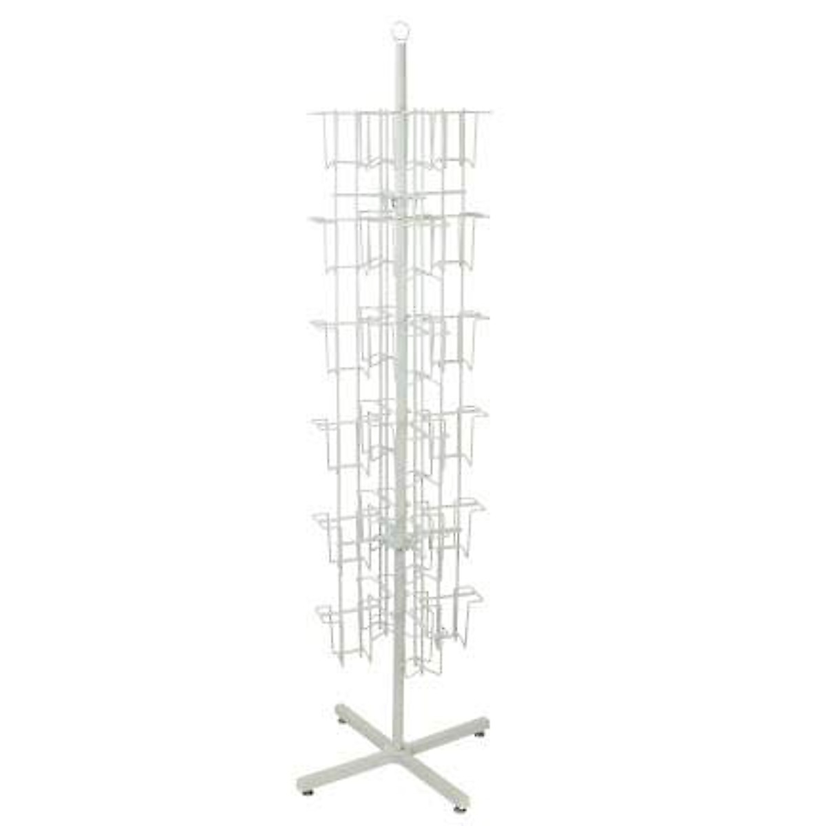 SSWBasics Rotating Greeting Card Rack - 48 Pocket - Overall Dimension: 65”H x 16”D - 48 Pockets Total (Each 5”W x 7”H x 1 5/8”D) - Perfect for Thrift, Retail, Grocery, and Convenience Stores