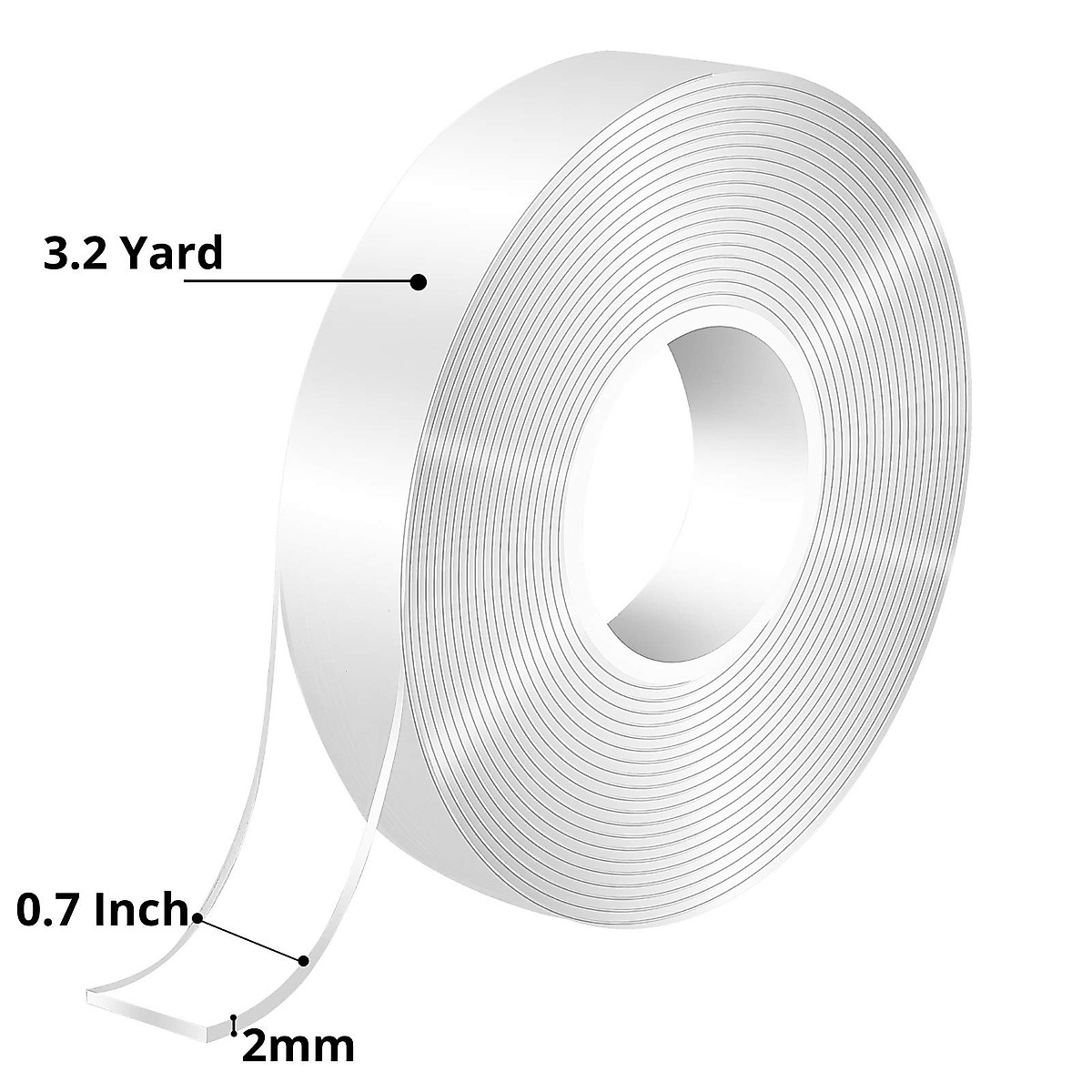 Mr. Pen- Double Sided Tape, 0.7 Inch, Transparent, Double Sided Tape for Walls, Double Sided Adhesive Tape, Mounting Tape, Adhesive Tape, Two Sided Tape, Double Stick Tape, Double Face Tape