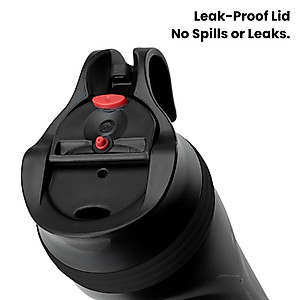 Roamwild Cerami Cup 12oz / 354ml – With Unique Ceramic Fresh Tasting Inner Tumbler - Quadruple Thermal Insulation Technology Stainless Steel Travel Mug, BPA-Free, Dishwasher Safe (Black & Black)