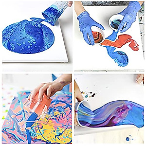 Floetrol for Acrylic Paint Pouring Medium Additive, White Paint Pouring Supplies, 20 Disposable Paint Mixing Cups, 20x Pixiss Wood Paint Mixing Sticks