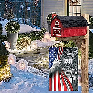 One Nation Under God Garden Flag - Christian - Jesus - USA Double Side Garden Flags House Yard Decor 12x18in