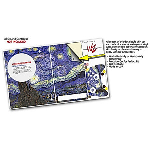 WraptorSkinz Skin Wrap compatible with the 2020 XBOX Series S Console and Controller Vincent Van Gogh Starry Night (XBOX NOT INCLUDED)