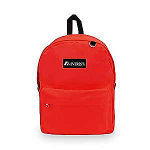 Everest Luggage Classic Backpack, Red, Large