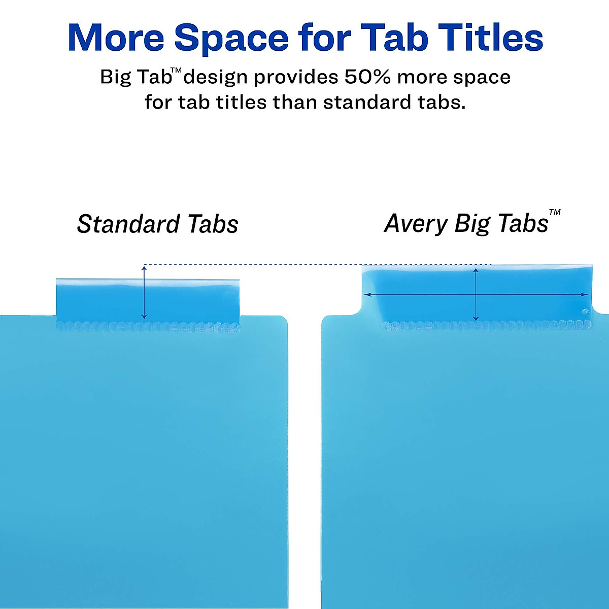 Avery Plastic 8-Tab Two-Tone Binder Dividers with Two Pockets, Insertable Bright Color Big Tabs, 1 Set (11989)