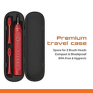 Wolk T6421 Ultra Whitening Toothbrush with Pressure Sensor & 5 Brushing Modes, 8 Dupont Brush Heads, Premium Travel Case, Rechargeable.