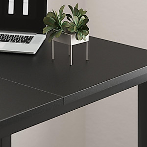 soges 70.8 Inch Stylish Computer Desk, Large Executive Office Desk, Simple Study Writing Desk, Workstation Business Furniture for Home Office, Black