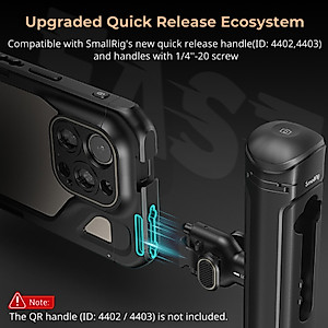 SmallRig for iPhone 15 Pro Max Phone Cage with 67mm Filter Adapter, Upgraded Quick Release Design Phone Video Rig Cage for Videography/Video Recording/YouTube/Live Streaming/Vlog - 4391B