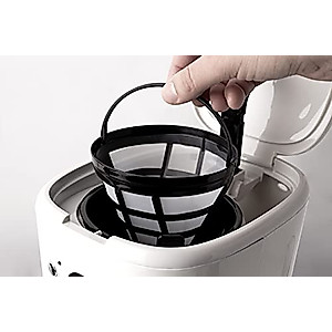 HADEN Heritage Innovative 12 Cup Programmable Drip Coffee Maker Machine with Glass Carafe, Funnel, and Auto Shut Off Feature (Ivory)