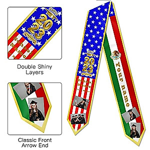 Aokizkdzsw Custom Stole Graduation Personalized 2023，Graduation Sash Class of 2023，Graduation Gifts for Valedictorian Salutatorian and Pastor Reversible Stoles