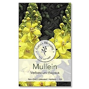 Gaea's Blessing Seeds - Mullein Seeds - Non-GMO Herb Seeds with Easy to Follow Instructions, Heirloom, Open-Pollinated, Untreated