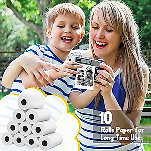 10 Rolls Camera Paper for Kidizoom Print Camera Paper Refill, 2.2x1 Inch BPA Free Kids Camera Paper Compatible with MINIBEAR/VTech/Dragon Touch Camera Refill Paper for Most Kids Instant Camera