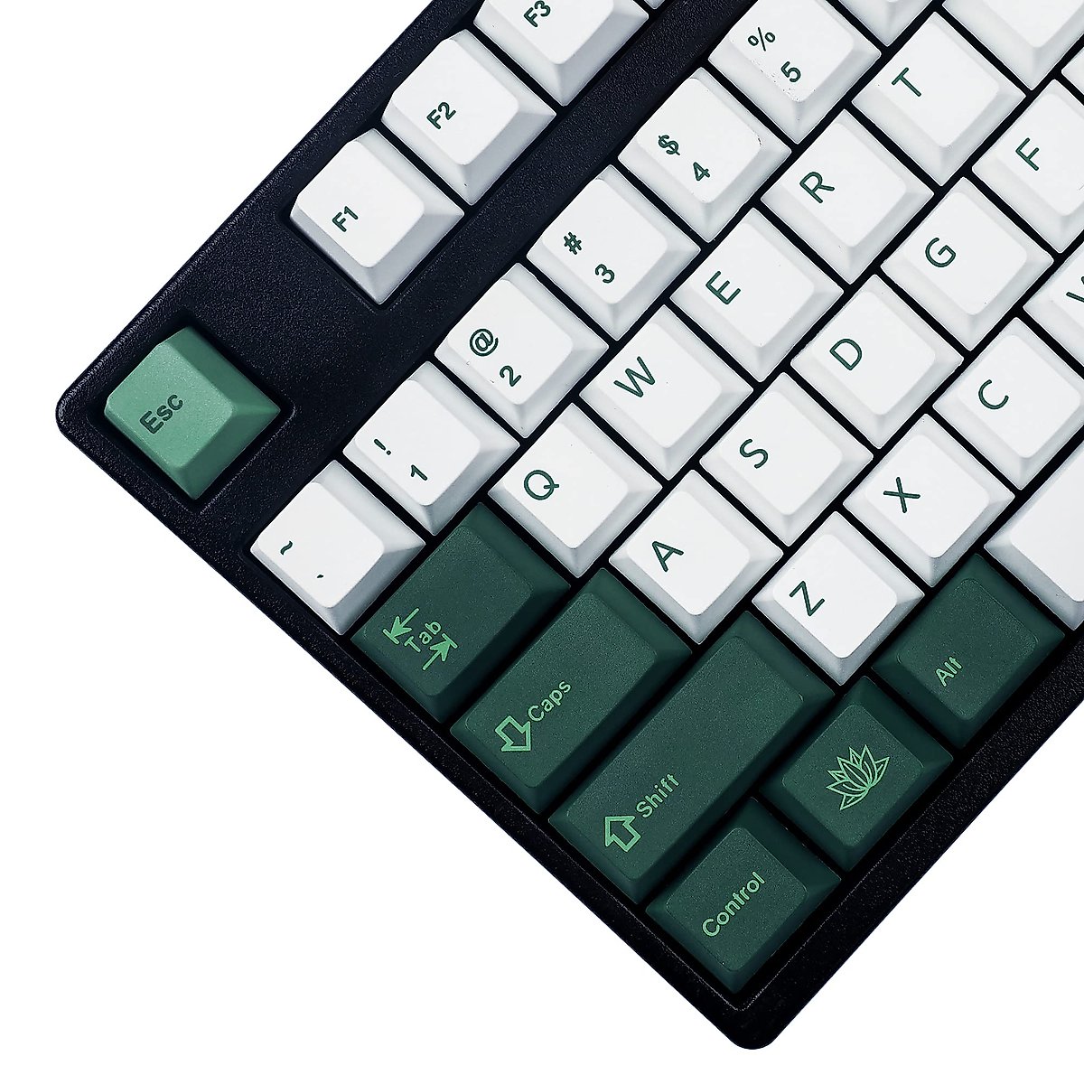 144 Keys Botanical Cherry Profile PBT Dye Sub Keycaps for MX Mechanical Keyboard GMMK Filco Ducky 104 TKL GK61 KBD75 96 GK64 68 (144 Key Botanical)