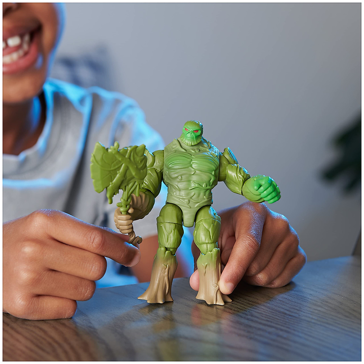 DC Comics, Batman and Swamp Thing Armory Attack Batcycle Set, Exclusive Armored Batman and Swamp Thing Action Figure with Accessories, Kids Toys for Boys and Girls Ages 4 and Up