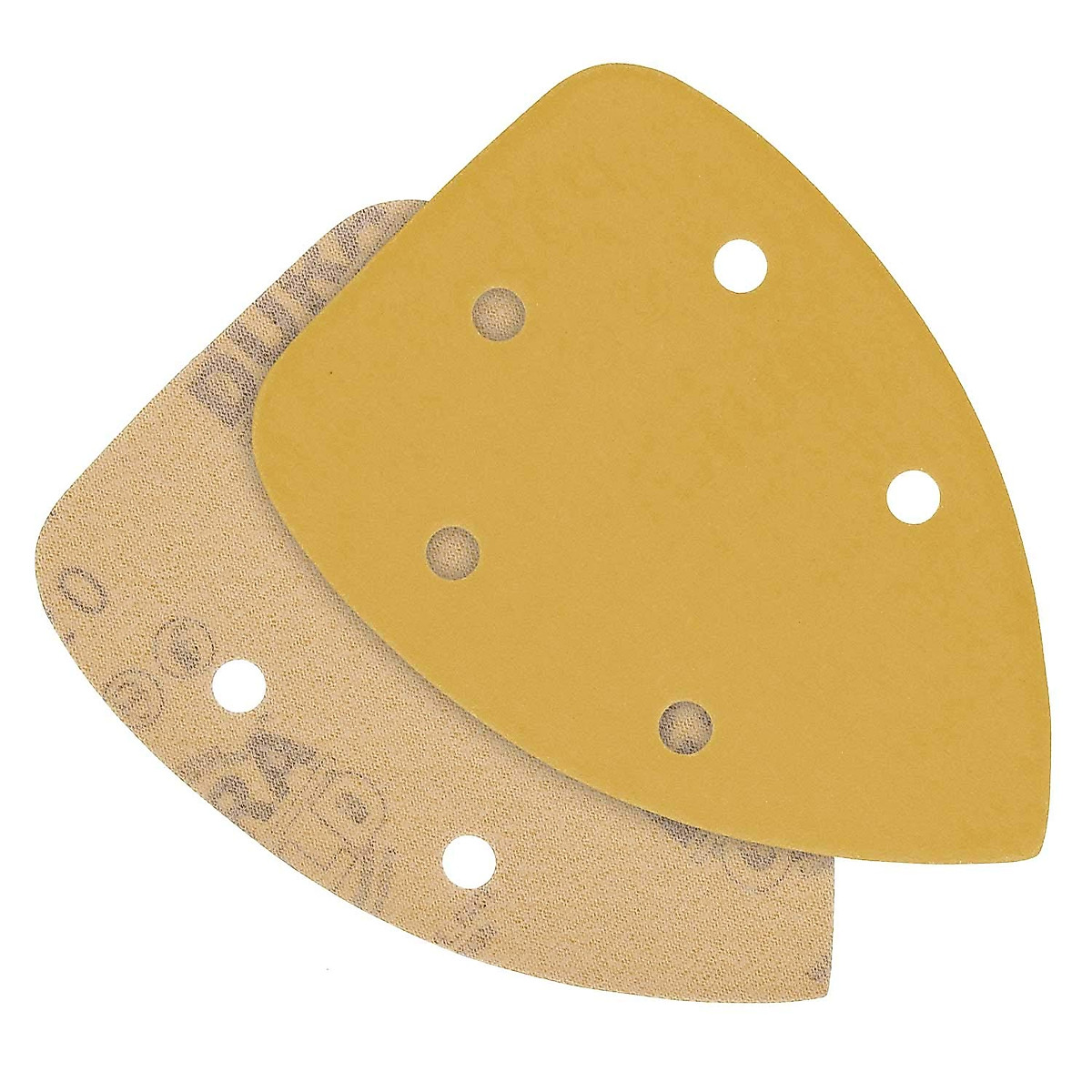 Dura-Gold Premium Mouse Detail Sander Sandpaper Sanding Sheets - 400 Grit (Box of 24) - 5 Hole Pattern Hook & Loop Triangle Mouse Discs - Woodworking Wood, Furniture Crafting, Sand Automotive Paint