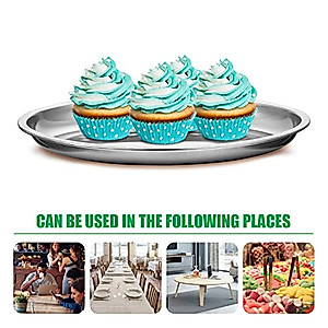 UPKOCH Stainless Steel Tray Stainless Steel Oval grilling platter serving platter serving platter Platter Oval Steaming Serving Platter