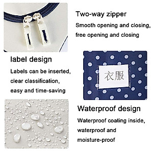 Fei Container Organizer Metal Frame Basket Set with Large Clear Window and Carry Handles for Bedding,Clothes,Closets, Bedrooms (capacity : 66L 2 Pack)