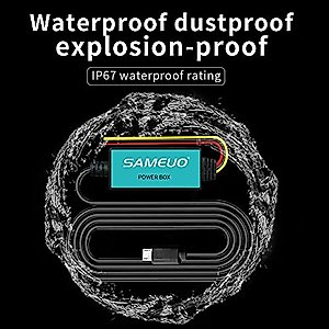 Car Dash Cam Hardwire Kit with Low Profile Micro3 Fuse Adapter Car Circuit Fuse Holder Compatible with SAMEUO U700 / U750 Car Video Recorder dash camera All Other Micro3 Fuse USB Port Device-11.5ft/3m