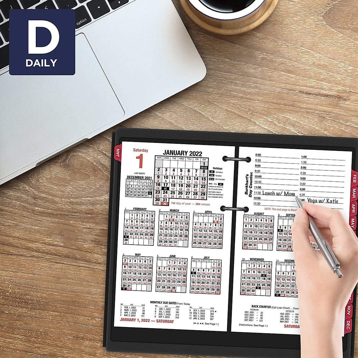 AT-A-GLANCE 2022 Daily Desk Calendar Refill by AT-A-GLANCE, 4-1/2" x 7-1/2", Loose-Leaf (E71250)