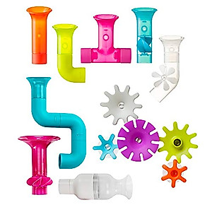 Boon BUNDLE Building Toddler Bath Tub Toy with Pipes, Cogs and Tubes for Kids Aged 12 Months and Up, Multicolor (Pack of 13)