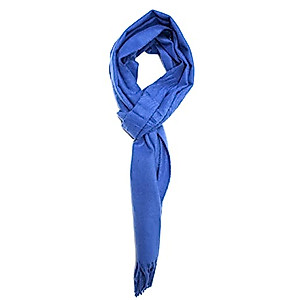 Datoni Solid Colors Long Scarf Wrap For Women Men Cashmere Feel Luxurious Scarfs Warm Cozy Shawl Extra Soft (Blue)