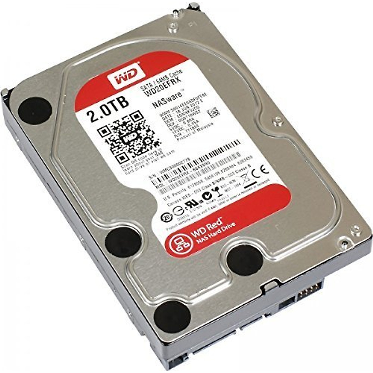 WD20EFRX Western Digital 2TB 7.2K RPM Intelllipower SATA 6GBps 64MB Buffer 3.5 Inches Internal Nas Hard Disk Drive. New Retail Factory Sealed Wit