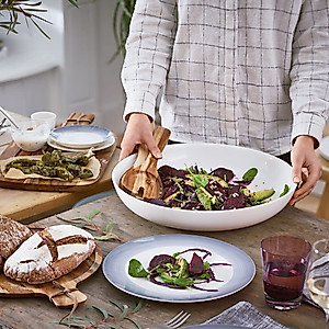 Villeroy & Boch for Me Shallow Round Vegetable Bowl, 1 Count (Pack of 1), White