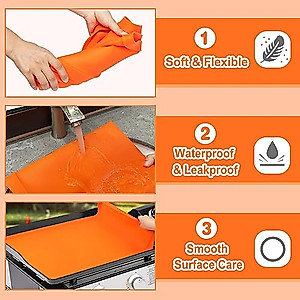 BYKITCHEN Silicone Griddle Cover for Blackstone 22 inch Griddle, Griddle Mat for Blackstone Tabletop Griddle, Grill Accessories for 22 inch Blackstone Griddle, Outdoor Protective Portable Grill Mat