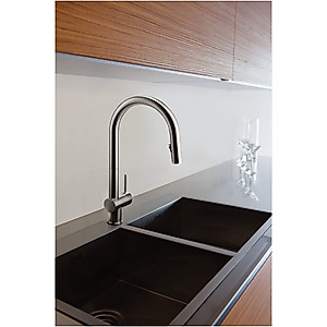 Riobel AZ201BK - Azure kitchen faucet with spray, Black