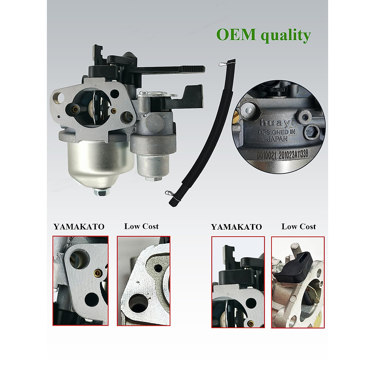 YAMAKATO Engine Tune Up Parts Kit for Honda GX120 GX160 GX200 4.0 5.5 6.5 hp Carburetor Fuel Tank Muffler 18310-ZF1-000 & More