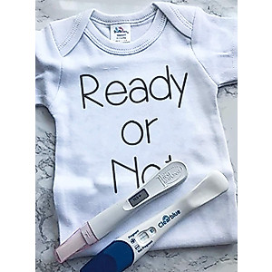 7 ate 9 Apparel Ready or Not Pregnancy Announcement Onepiece 0-3 Months