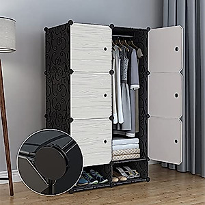Alamic Wire Cube Connectors Plastic Connectors Wire Grid Cube Storage Organizer Connector for Wire Cube Storage Unit Cube Storage Modular Closet - Black - 24 Pack