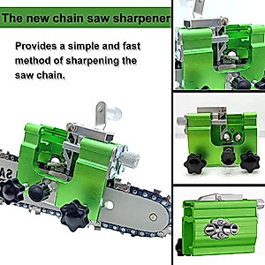 Chainsaw Sharpening Kit, Fast Hand Crank Chainsaw Sharpener, Portable Chain Saw Sharpener Tool with Carrying Bag, Cleaning Brush & Gloves, Easy to Use Chain Saw Blade Sharpener for 4"-22" Chain Saws