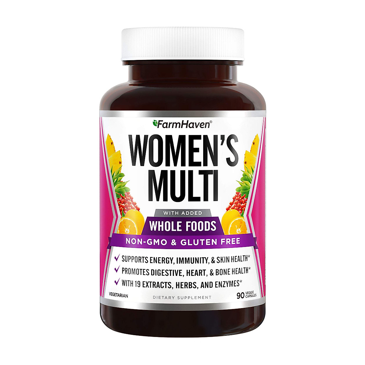 FarmHaven Multivitamin for Women | 22 Essential Nutrients, Fruits & Veggies Womens Multivitamin | Whole Food Multivitamin Boosts Energy, Immune, Heart Health | Womens Daily Vitamins - 90 Capsules