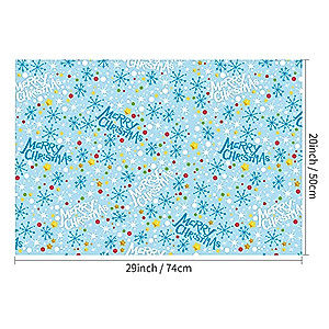 AUCLAY Christmas Wrapping Paper Sheets for Holiday Thanksgiving - Xmas Gift Wrap 4 Designs Red/Green Plaid, Snowflakes, Love, Dogs - Pack of 12, Folded Flat, 20 Inch X 29 Inch Per Sheet