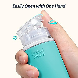 PACKISM TSA Approved Toiletry Bottles - 9 Pack Leakproof 3.4oz Silicone Travel Bottles for Toiletries, Travel Accessories with Clear Makeup Bags for Shampoo Conditioner Lotion Body Wash BPA Free