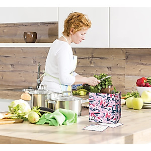 Better Kitchen Products Recipe Binder, 8.5" x 9.5" 3 Ring Binder Organizer Set (with 50 Page Protectors, 100 4" x 6" Recipe Cards & 12 Category Divider Tabs) Floral Design