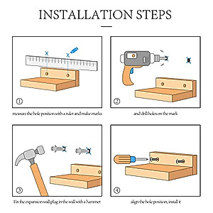 Freezing point Small Floating Shelves for Wall Set of 2 Natural Wood 4Inch Mini Wall Shelf Decor Plant Display Collectibles Mounted Kitchen Bathroom Bedroom Corner Decorative Storage Tiny Stand Brown