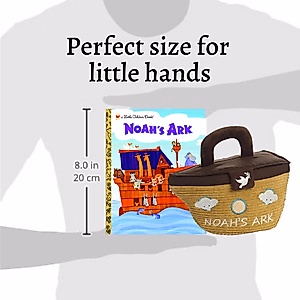 ebba Noah's Ark Plush 6 Piece Gift Set, Little Golden Book® Noah's Ark Book, Plush Noah's Ark 5-Piece Set, 8 inches