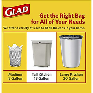 Glad OdorShield Trash Bag, White, 80 Count