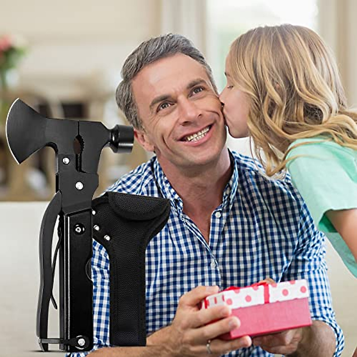 Valentines Day Unique Gifts for Him Men Dad Multitool Hatchet Fathers Day Birthday Christmas Gifts for Husband Grandpa Boyfriend Him 14 in 1 Camping Fishing Survival Gear Hiking Accessories Axe Knife